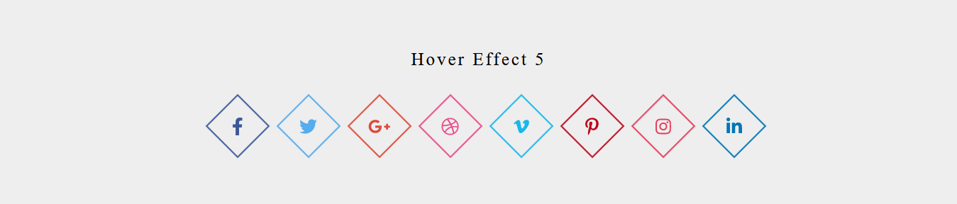 Social Media Button Hover Effect by romincomputer | CodeCanyon